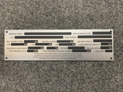 Australian VIN Plates for Trailers - Box Trailer - Compliance Plates ...