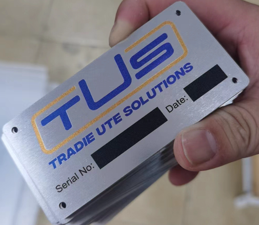 Aluminium Plates - ID Vin Plates - Anodised Aluminium Labels